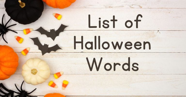 List of Halloween Words