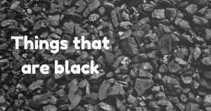 List of Things That Are Black