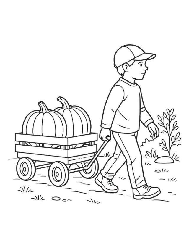Pumpkin Coloring Pages (Free PDF Printables- Cute and Realistic)