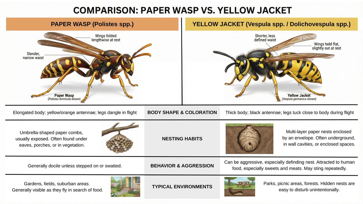 Wasp vs Yellow Jacket