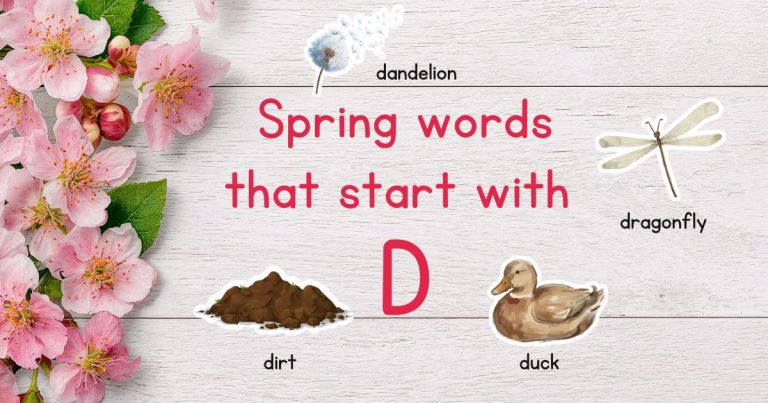 Spring Words that Start with D